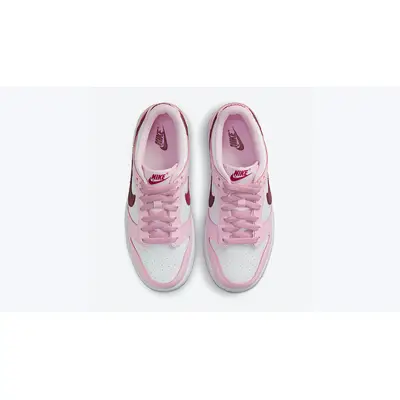 Nike Dunk Low GS Pink Red White | Where To Buy | CW1590-601 | The Sole ...