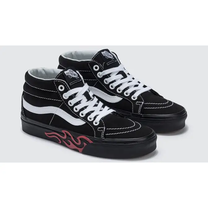 Vans Sk8 Mid Reissue Fire Print Black | Where To Buy | VN0A3MV8UQZ ...