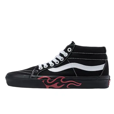 Vans Sk8 Mid Reissue Fire Print Black | Where To Buy | VN0A3MV8UQZ ...