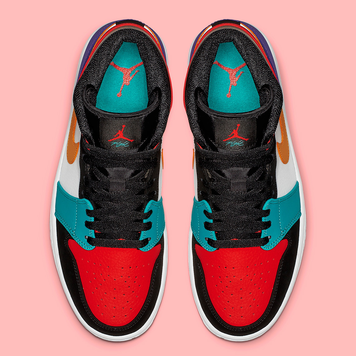 The Air Jordan 1 Mid Gets Splashed In Multicoloured Panels