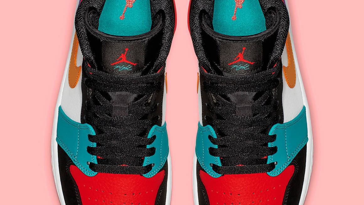 The Air Jordan 1 Mid Gets Splashed In Multicoloured Panels | The Sole ...