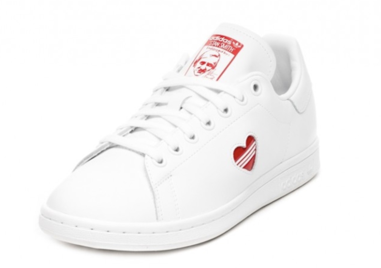 A Tiny 3-Stripe Heart Adorns The Walls Of The adidas Stan Smith