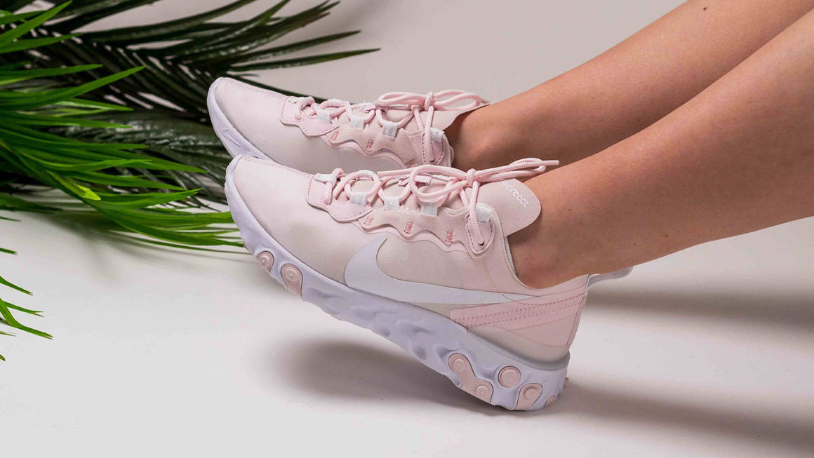 An Exclusive Closer Look At The Nike React Element 55 'Light Pink' | The Sole Supplier