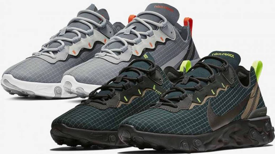 Pure Platinum And Navy Grid Designs Update The Nike React Element 55 ...