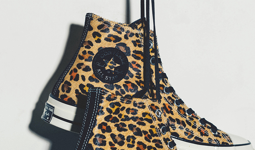 Fuzzy Leopard Print Transforms Two Classic Converse Silhouettes