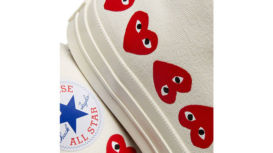 Comme des Garcons x Converse Chuck Taylor All Star 70s Hi Heart White ...