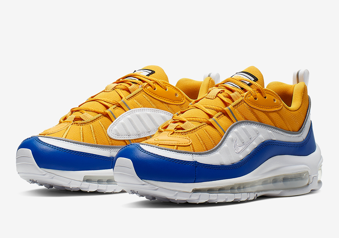 Go Vibrant With This Air Max 98 In Royal Blue And Topaz Gold