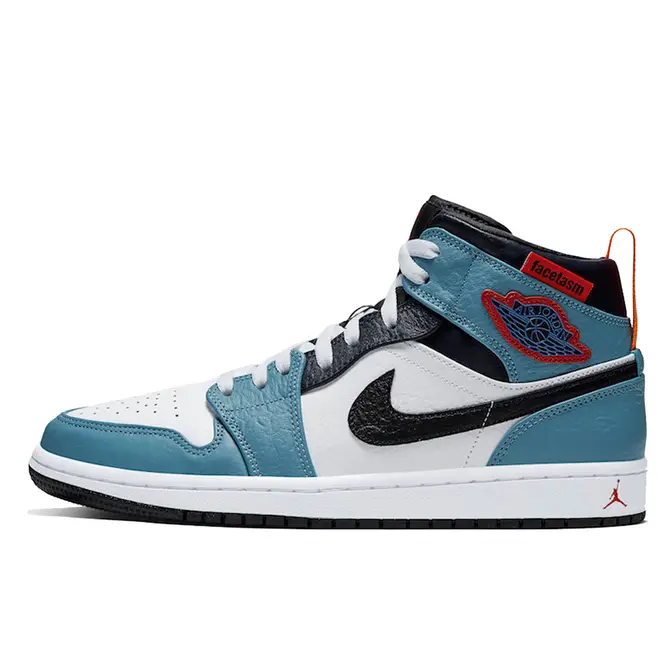 Facetasm x Jordan 1 Mid Fearless Blue White | Where To Buy | CU2802-100 ...