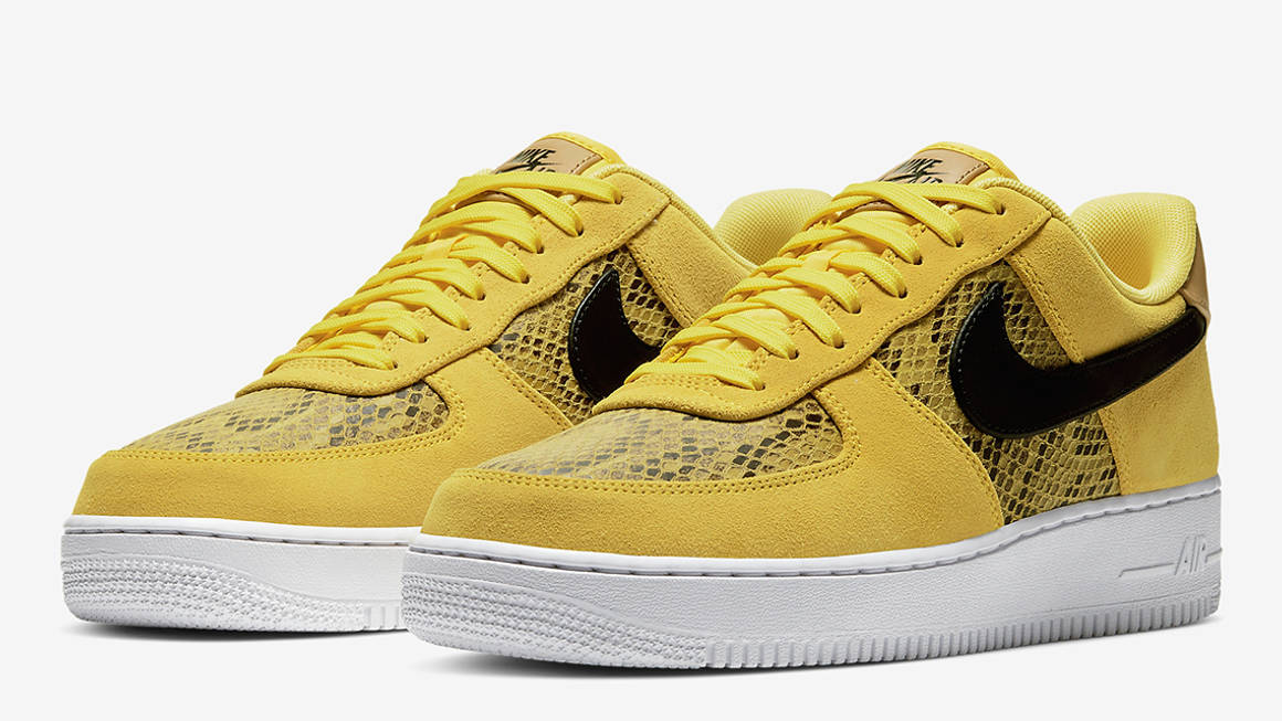 Take A Closer Look At The Nike Air Force 1 Low In A Mustard Snakeskin ...