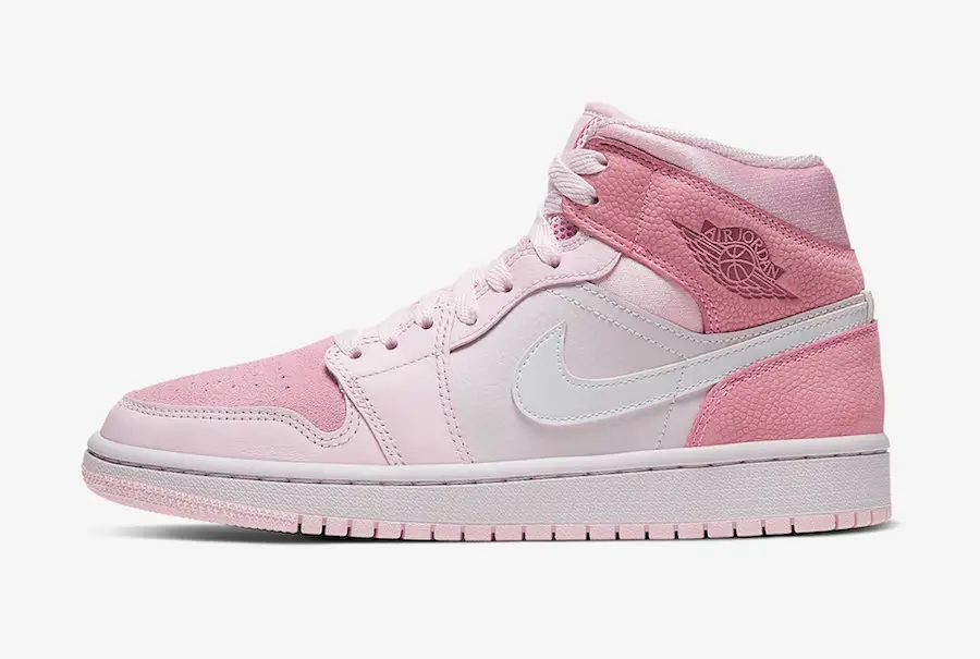 The Nike Air Jordan 1 Mid Gets A Blush Makeover In Digital Pink | The ...