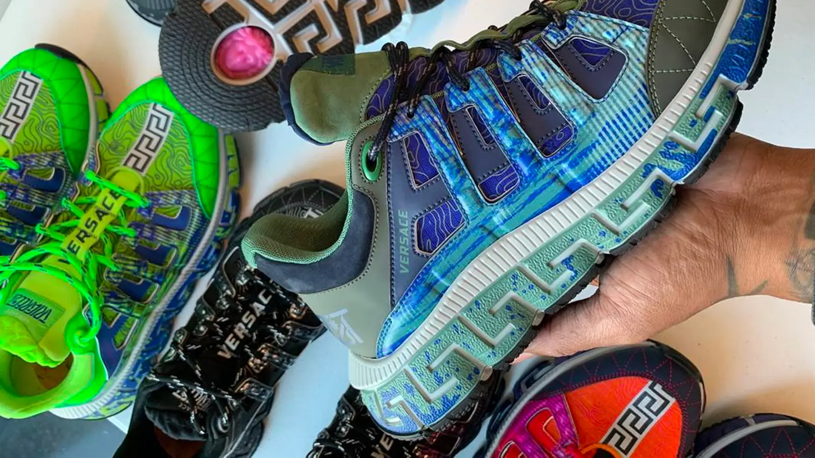 Get A First Look At The New Versace TriGreca Silhouette | The Sole Supplier