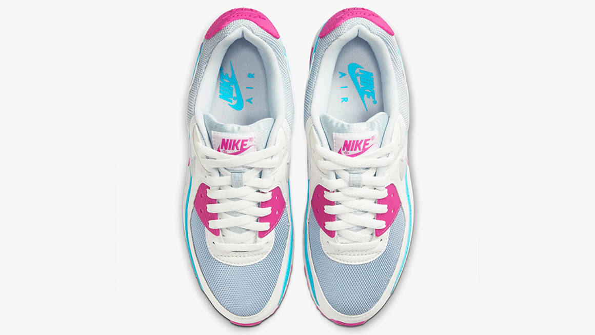 The Nike Air Max 90 Has Just Dropped In A 'Fire Pink' & 'Football Grey ...