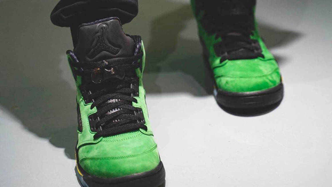 An On-Foot Look at the Air Jordan 5 "Oregon" | The Sole Supplier