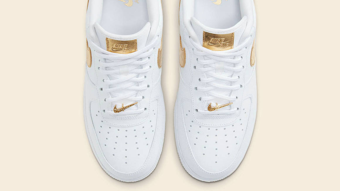 The Air Force 1 Gets An Elegant Update With Metallic Gold Swooshes ...