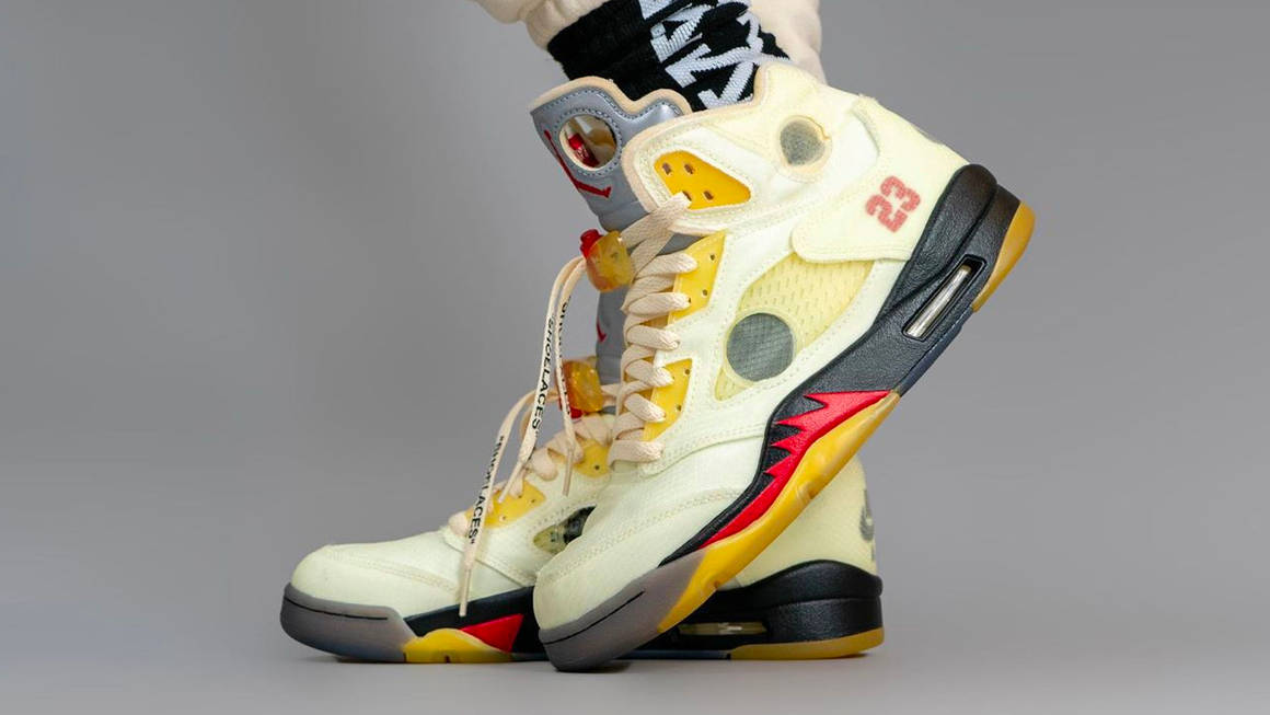 The Off-White x Air Jordan 5 "Sail" Finally Gets a Release Date! | The ...