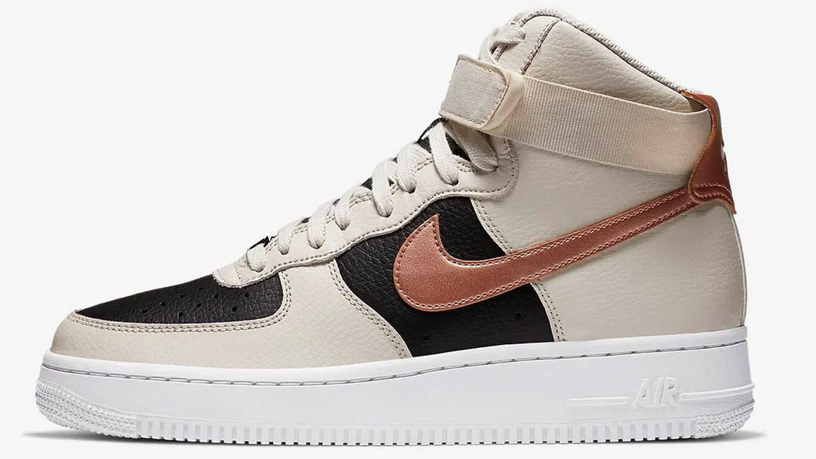 The Nike Air Force 1 High Gets An Autumnal Metallic Makeover | The Sole ...