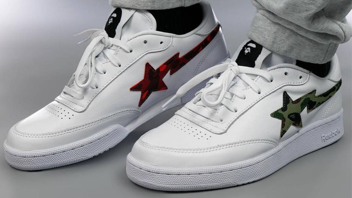 The BAPE x Reebok Club C Showcases the Iconic Star Logo | The Sole Supplier