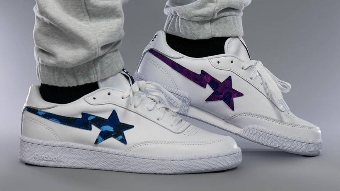 The BAPE x Reebok Club C Showcases the Iconic Star Logo | The Sole Supplier