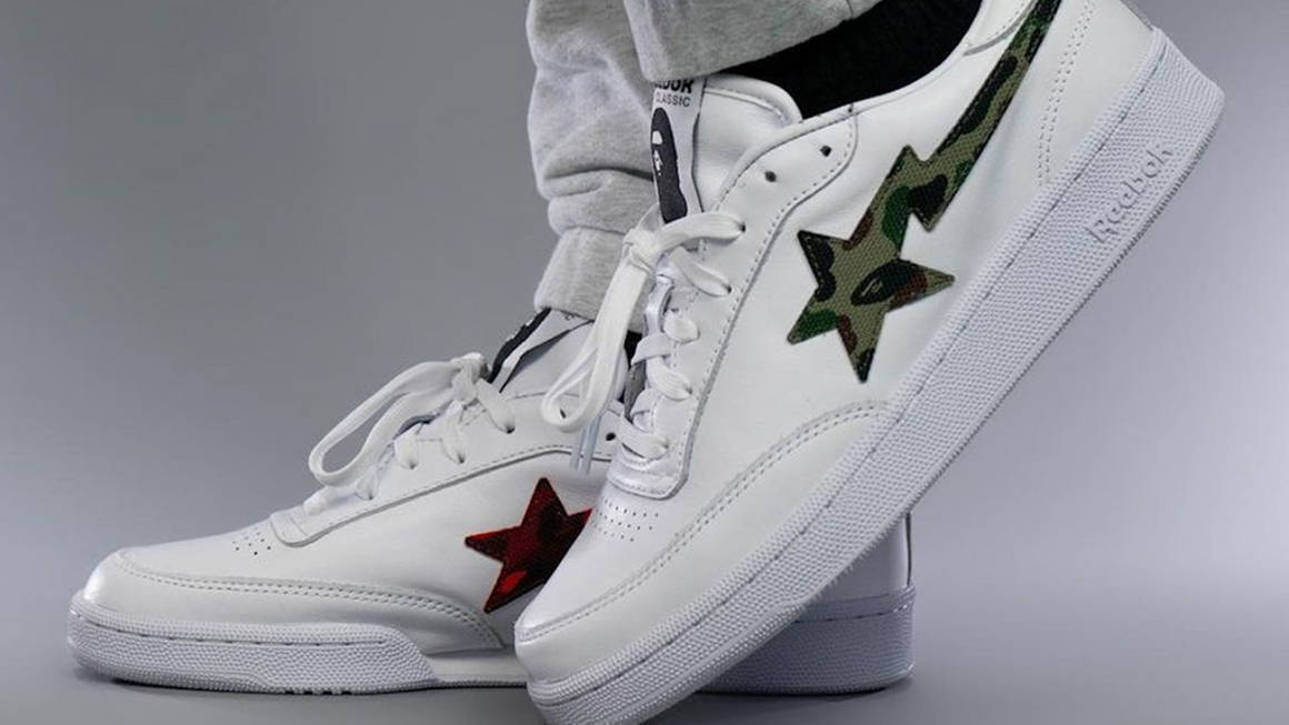 The BAPE x Reebok Club C Showcases the Iconic Star Logo | The Sole Supplier