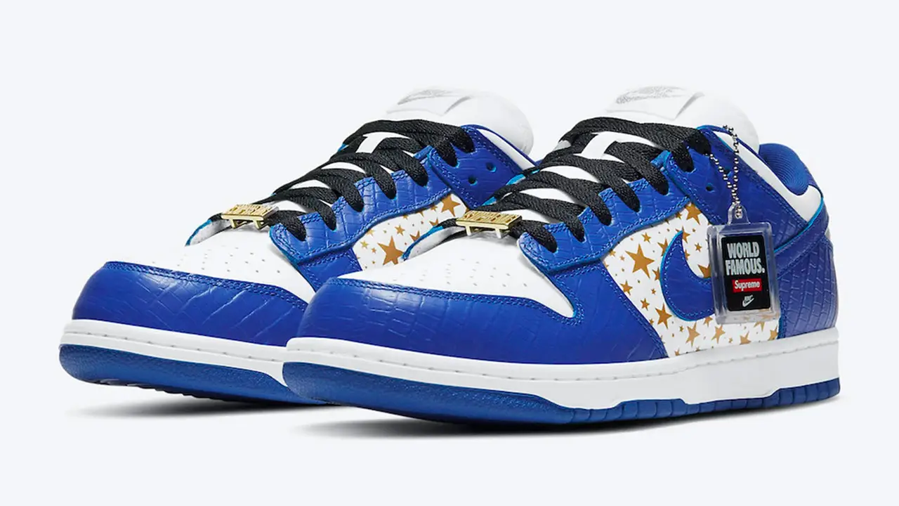 An Official Look at the Supreme x Nike SB Dunk Low "Hyper Blue" | The ...