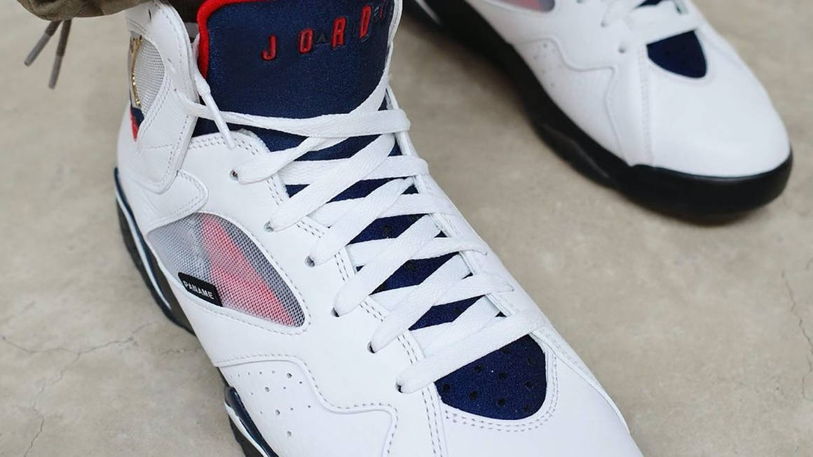 Grab an On-Foot Look at the Upcoming PSG x Air Jordan 7 Collaboration ...