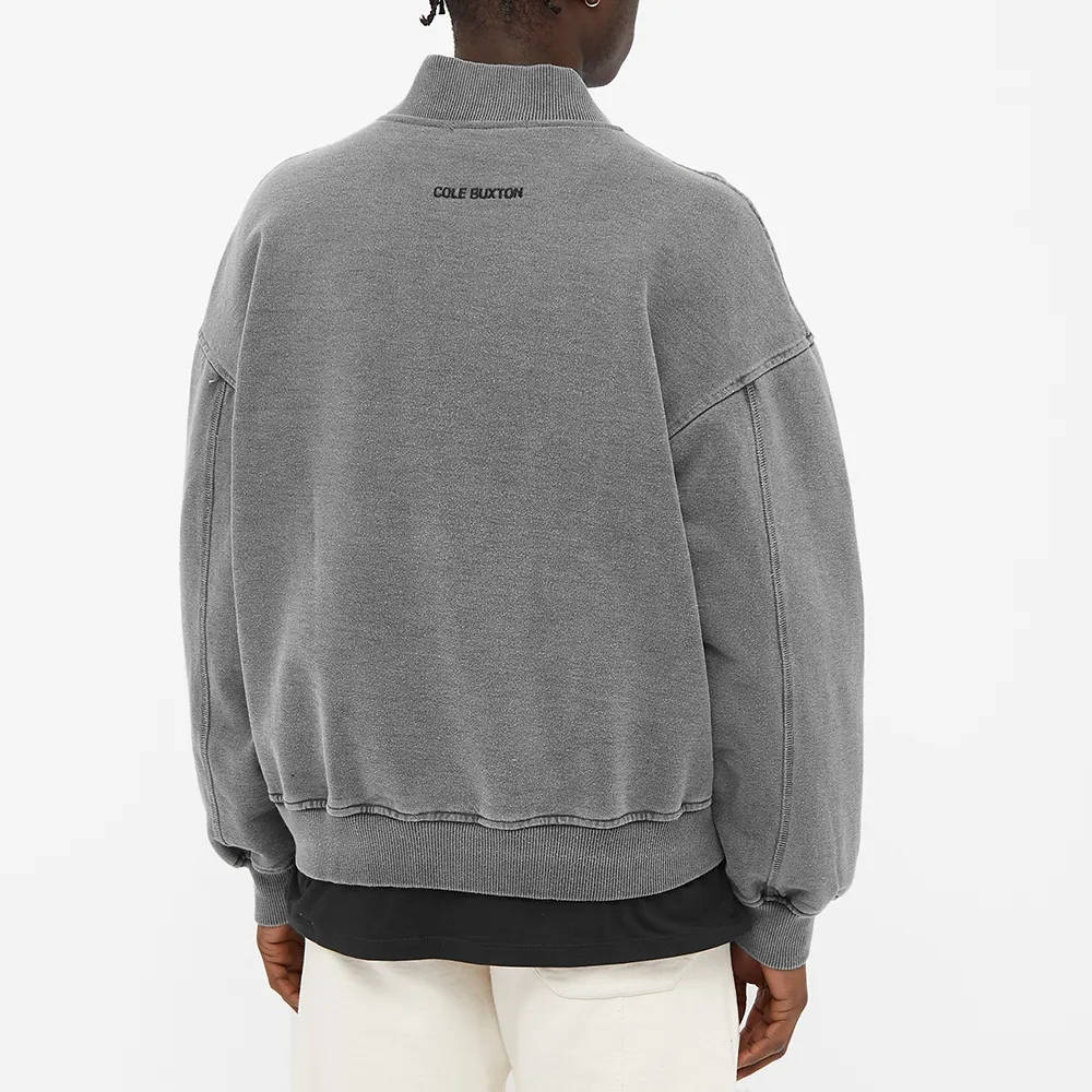 Cole Buxton Zipped Bomber Jacket - Washed Black | The Sole Supplier