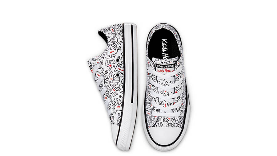 Keith Haring x Converse Chuck Taylor All Star Low Top GS Black White ...