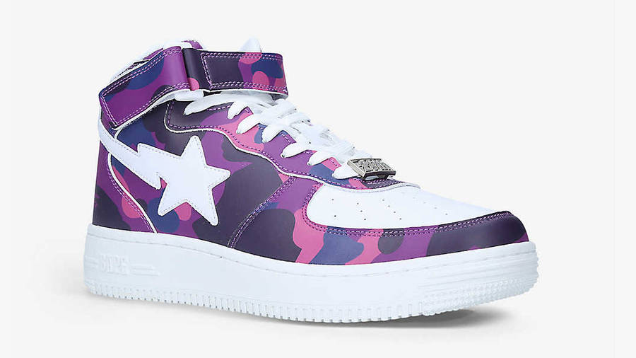 A BATHING APE BAPESTA Mid Camouflage Print Purple | Where To Buy | undefined | The Sole Supplier