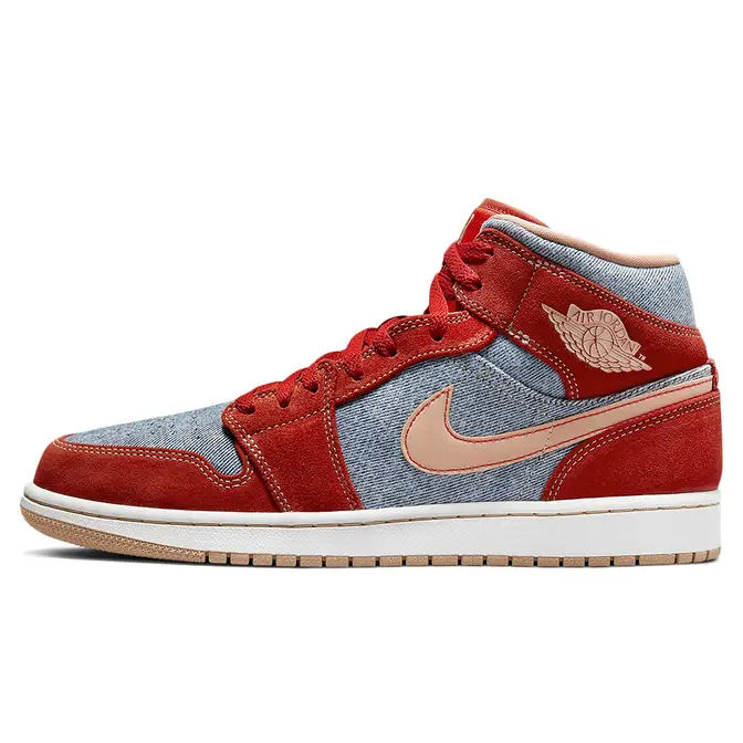 Air Jordan 1 Mid Denim Red | Where To Buy | DM4352-600 | The Sole Supplier