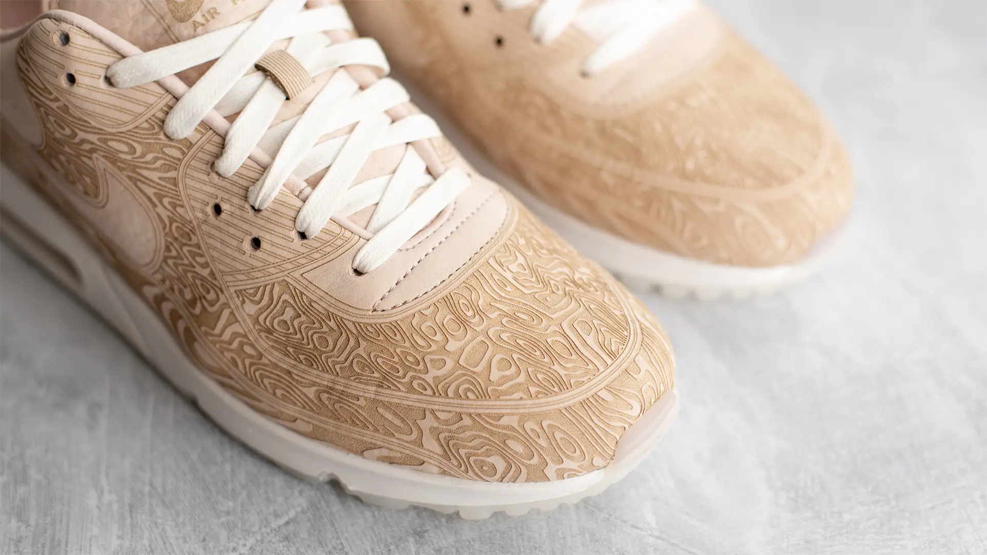 The Nike Air Max 90 "Laser" Carves Detailed Wood Grain Patterns | The ...