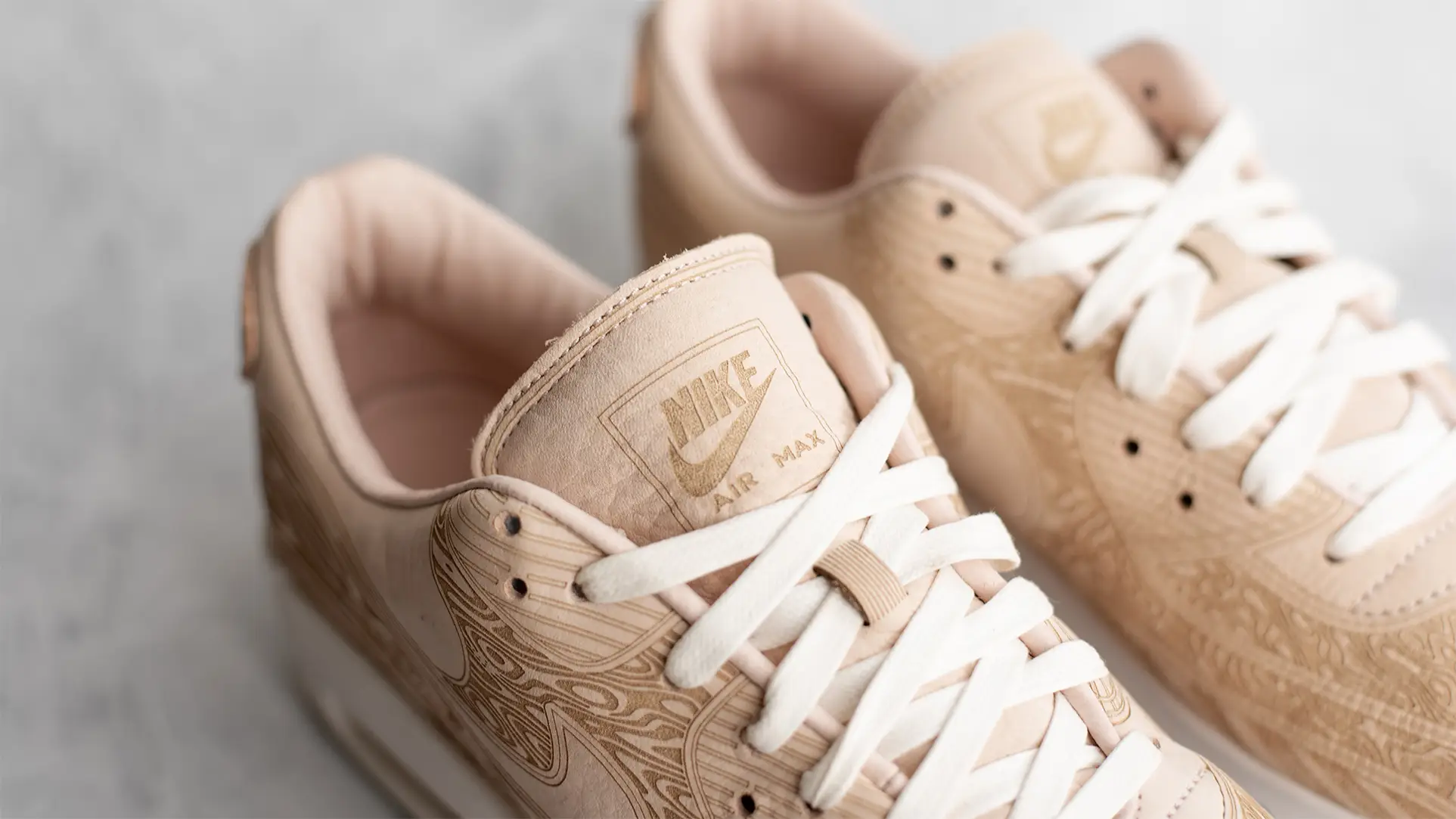 The Nike Air Max 90 "Laser" Carves Detailed Wood Grain Patterns | The ...