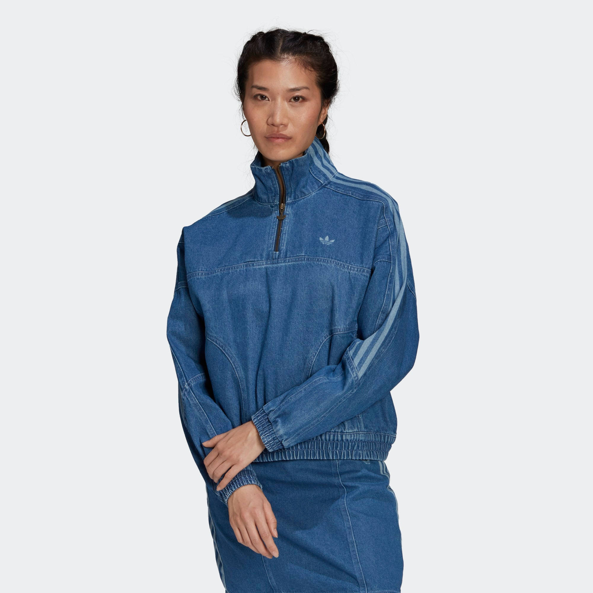 adidas Adicolor Denim Cropped Track Top | Where To Buy | H11515