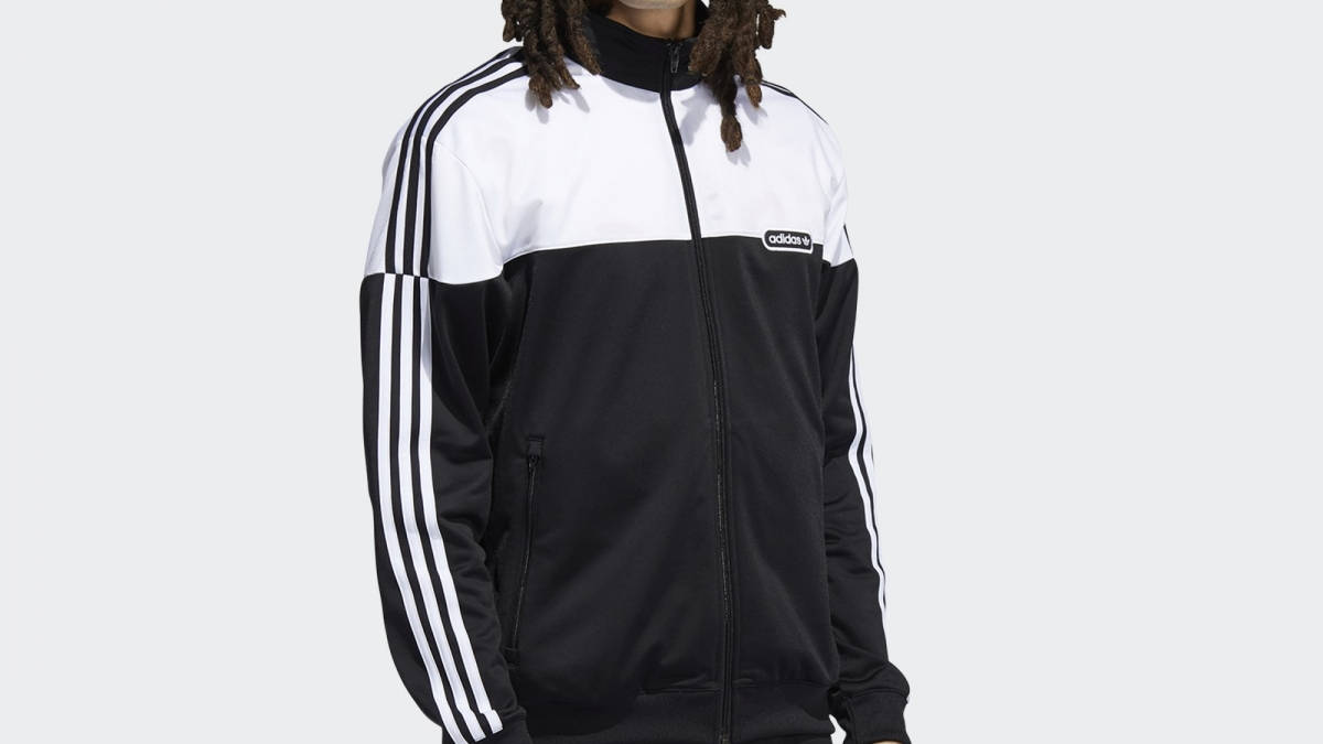 adidas Split Firebird Track Top - Black | The Sole Supplier
