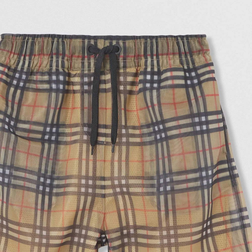Burberry Vintage Check Mesh Shorts - Archive Beige | The Sole Supplier