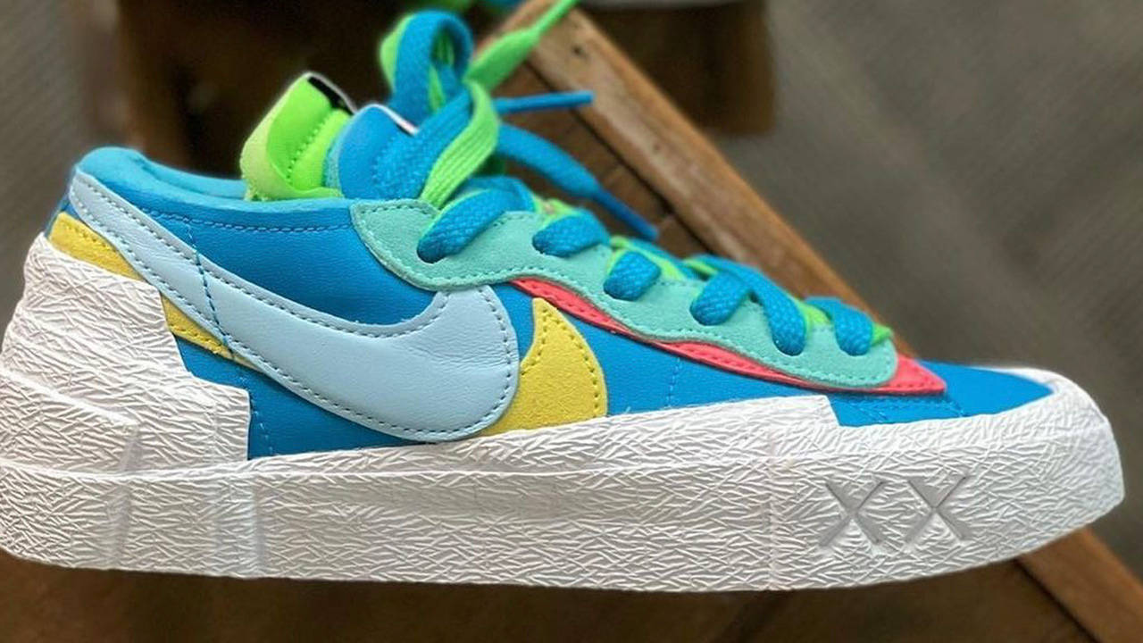 A Closer Look at the KAWS x sacai x Nike Blazer Low "Blue"