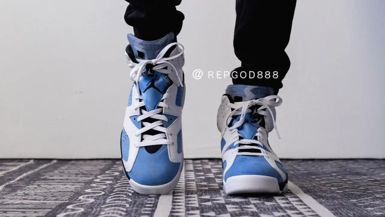 Grab an On Foot Look at the Air Jordan 6 "UNC" | The Sole Supplier