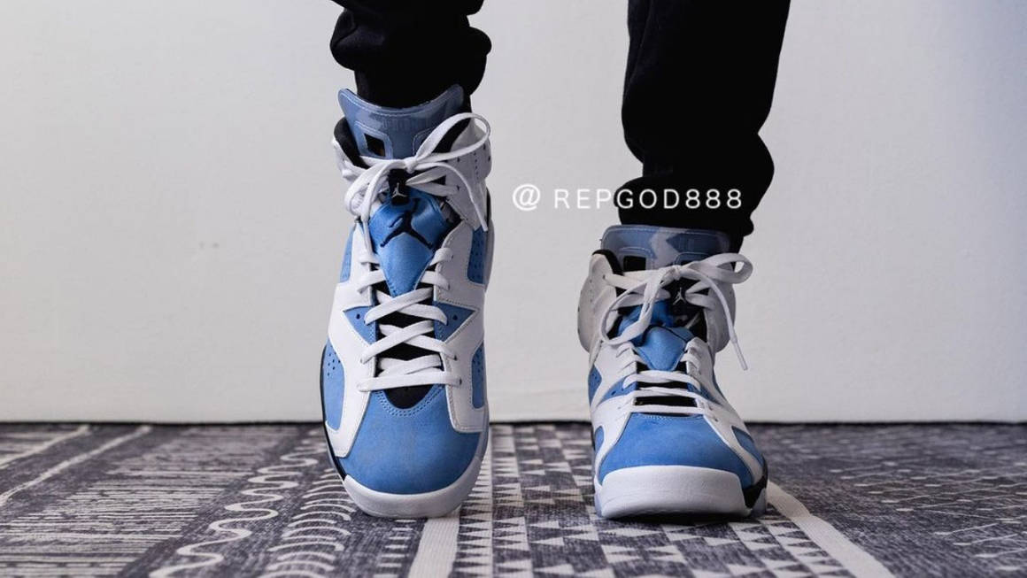 Grab an On Foot Look at the Air Jordan 6 "UNC" | The Sole Supplier