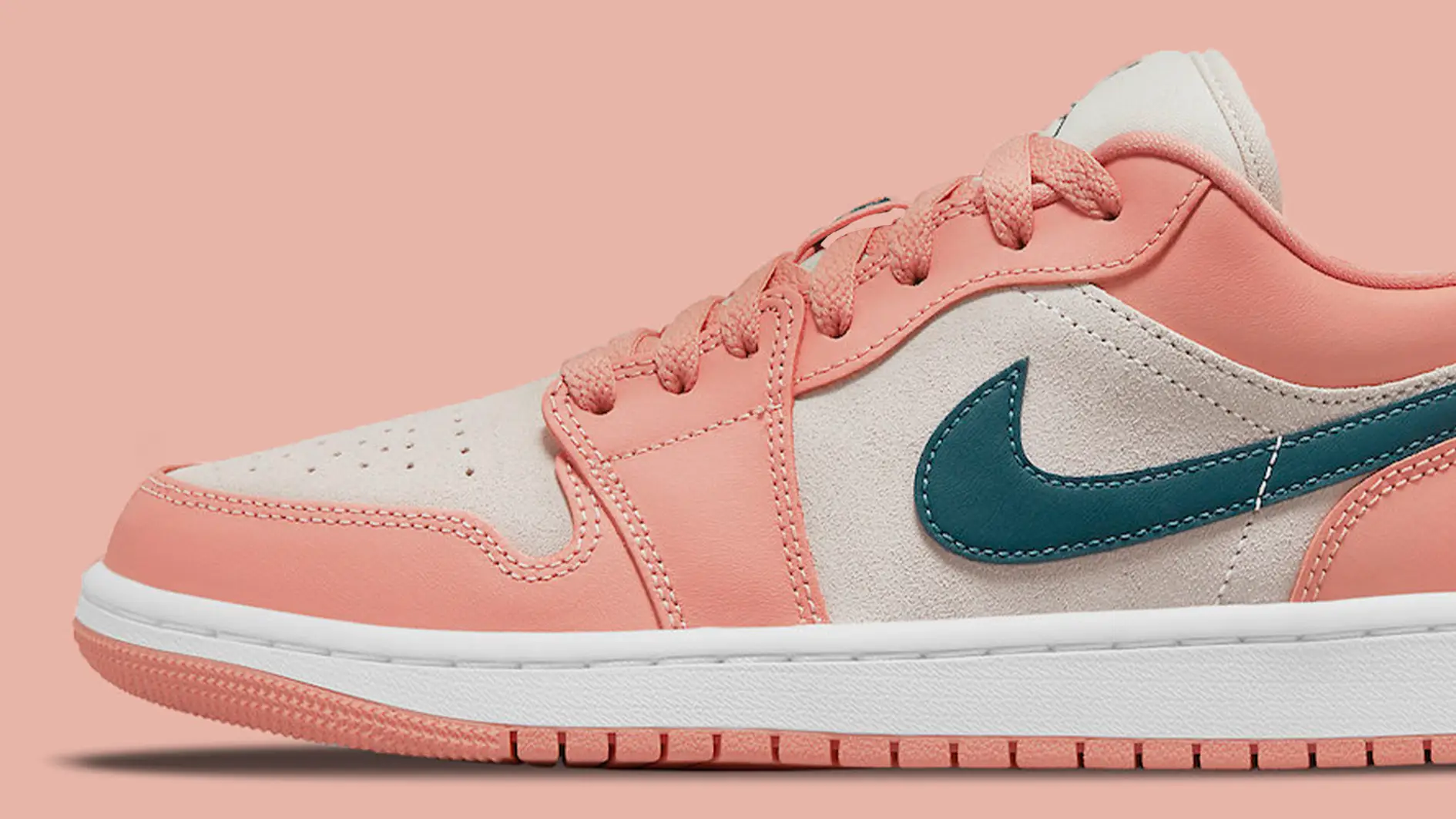 Luxurious Mixed Materials Dress This Pretty Air Jordan 1 Low | The Sole ...