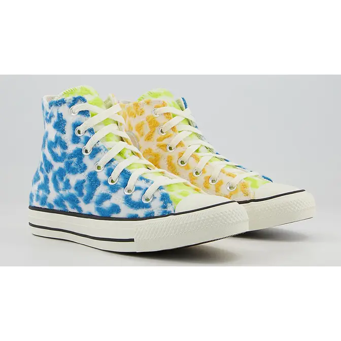 Converse Chuck Taylor Leopard Hi Blue Citron | Where To Buy | The Sole ...