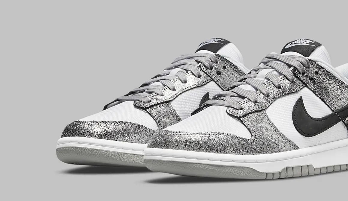The Nike Dunk Low "White Metallic Silver" Will Add a Little Sparkle to ...