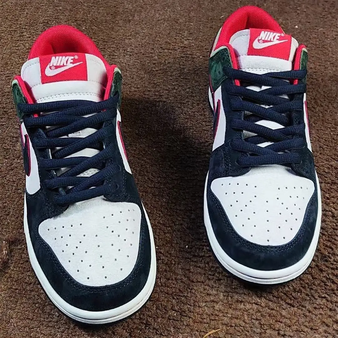 Navy, Green and Red Colour Blocking Appears On This New Nike Dunk Low ...