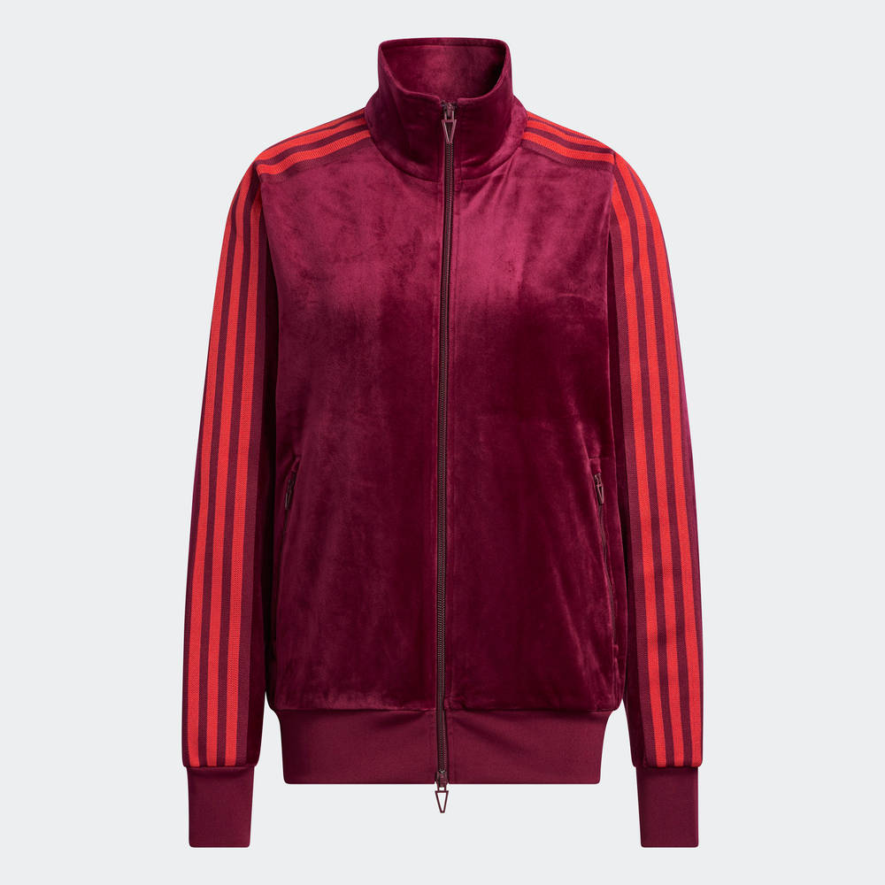 IVY PARK x adidas Velour Track Top - Cherry Wood | The Sole Supplier