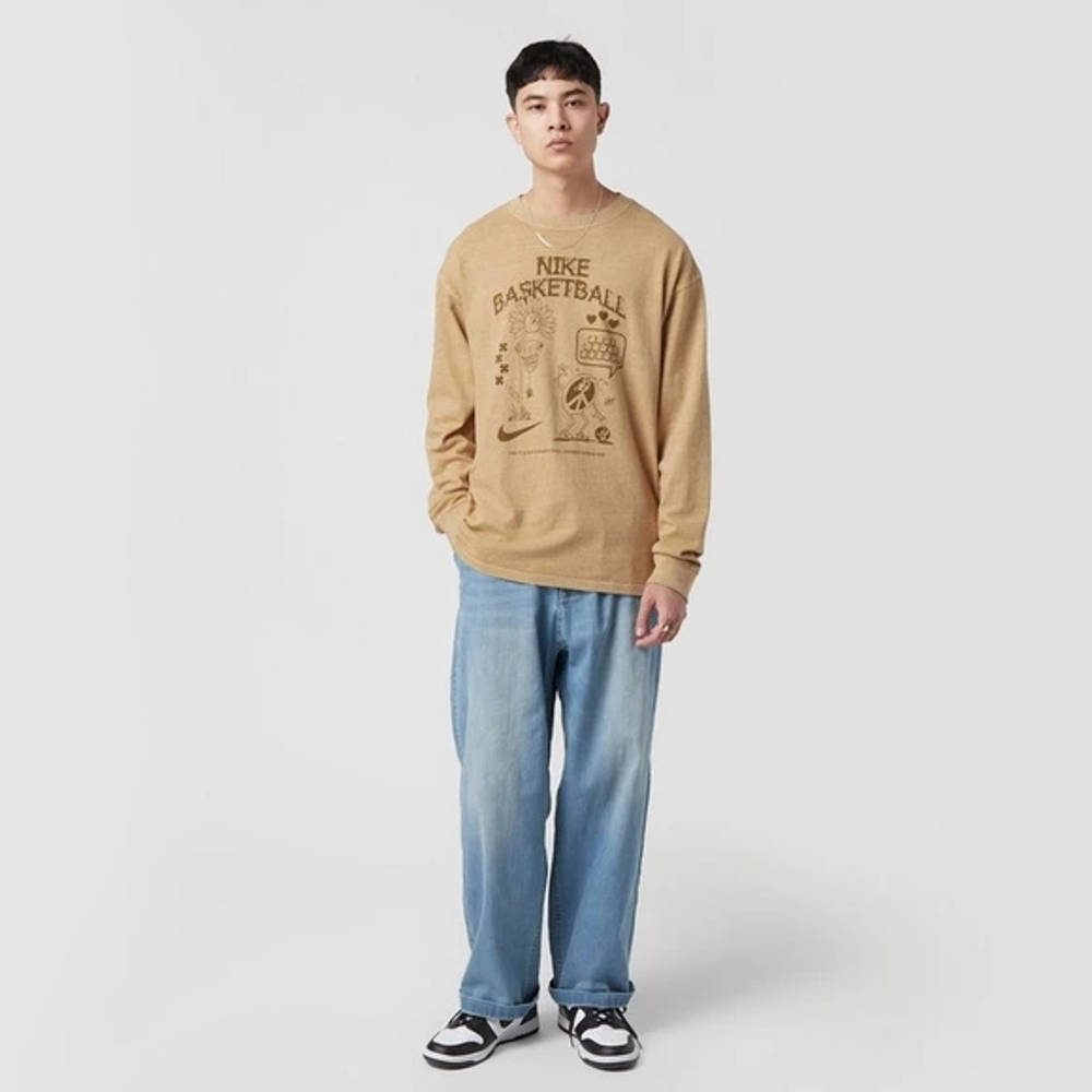 Nike BB PFP Long Sleeve T-Shirt - Brown | The Sole Supplier