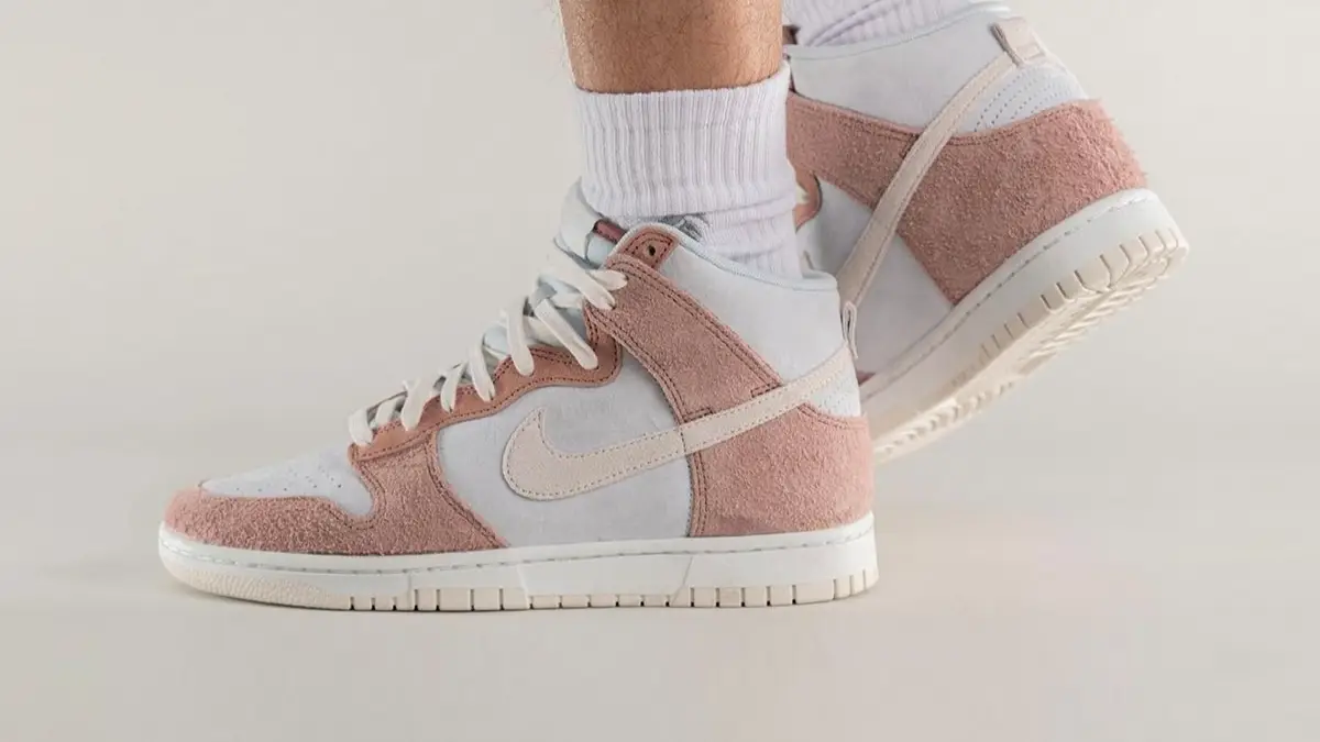 Take An On-Foot Look at the Nike Dunk High "Fossil Rose" | The Sole ...