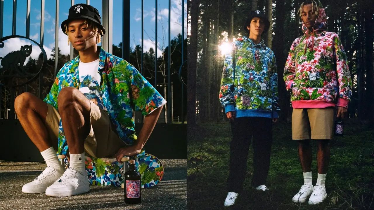 Get Tipsy With This Latest BAPE x Monkey 47 Collaboration | The Sole ...