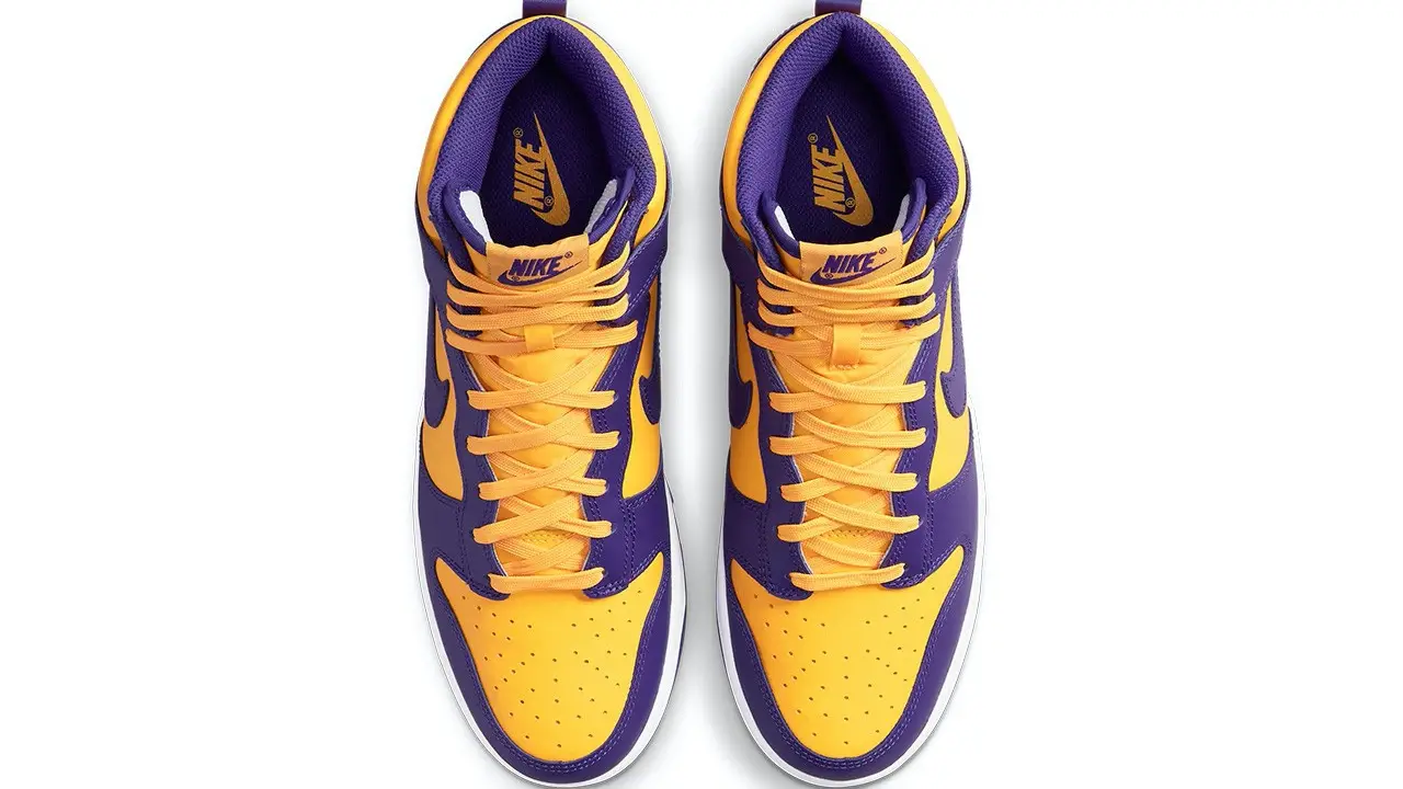 The Nike Dunk High "Lakers" Sports a Familiar Colour Scheme | The Sole ...