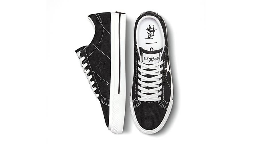 Stussy x Converse One Star Low Black White | Where To Buy | 173120C ...