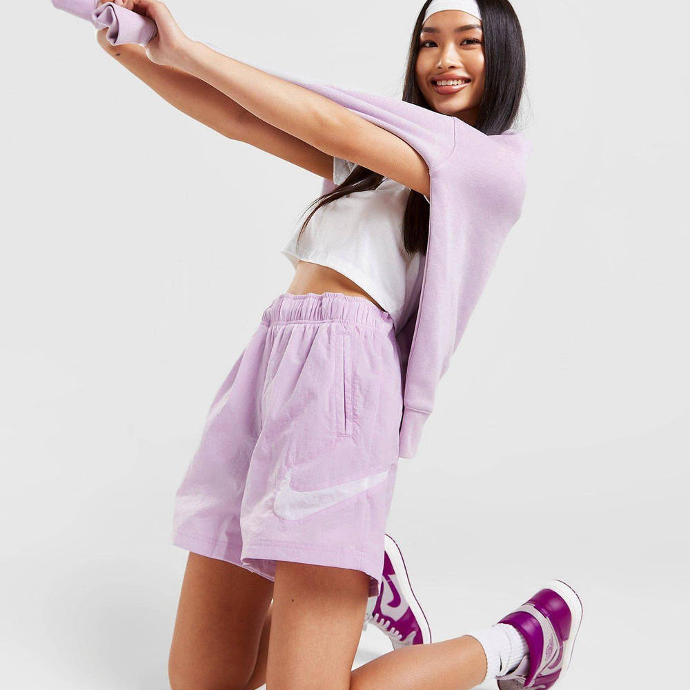 Nike High-Rise Woven Shorts - Purple | The Sole Supplier