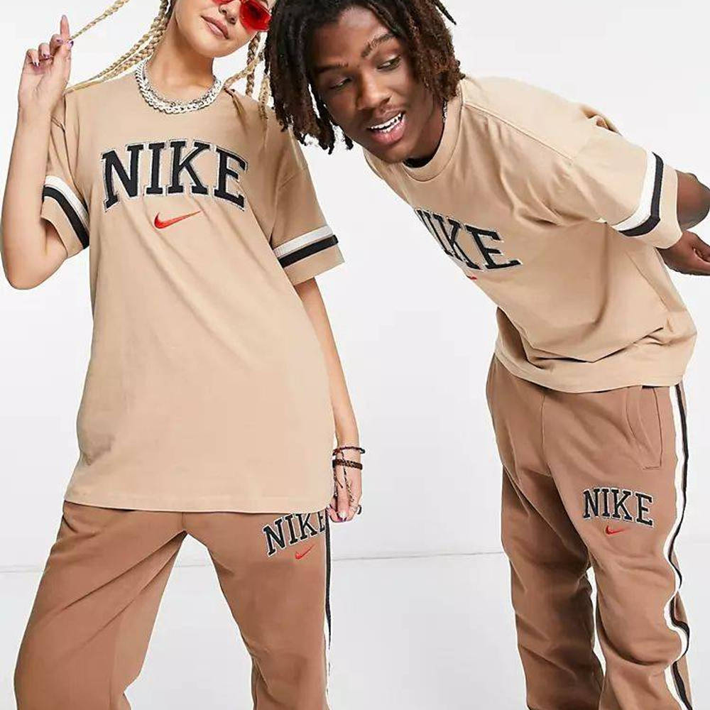 Nike Retro Collegiate T-Shirt - Hemp Beige | The Sole Supplier