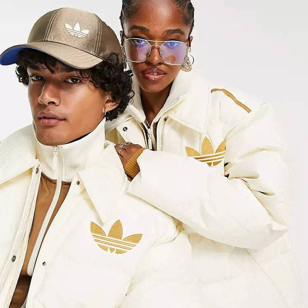 adidas Originals Adicolor 70s Monogram Puffer Jacket - Off-White | The ...